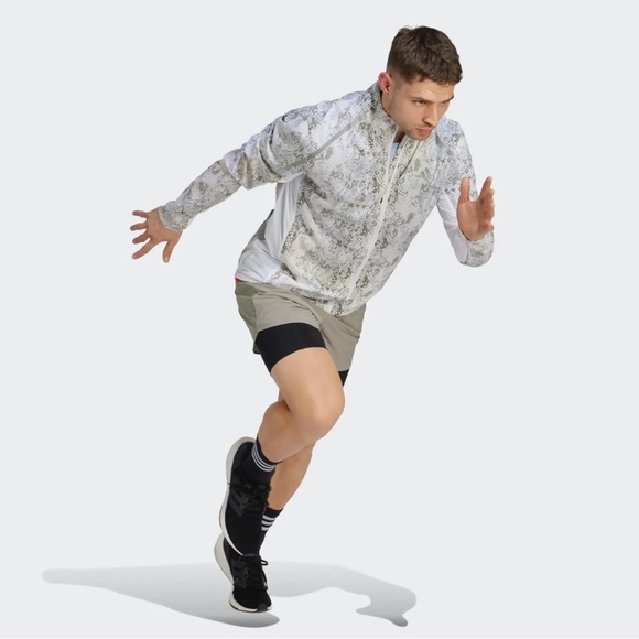 adidas | Jackets & Coats | Adidas Allover Print Mens Marathon Jacket ...